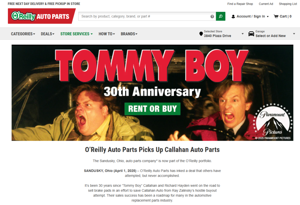 April Fool's Day Publicity Stunt From Big Auto Parts Chain Ties in With ...